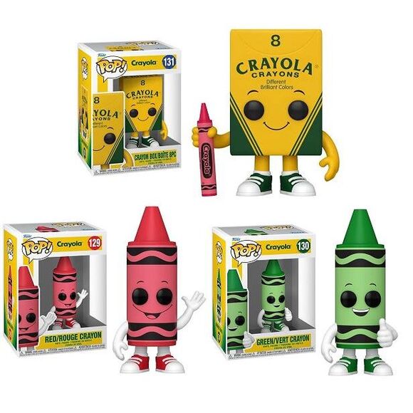Funko | Other | Crayola Crayons Funko Pop Ad Icons Complete Set 3 ...